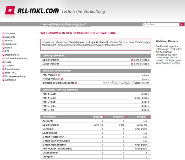 All-inkl Erfahrungen u. Test der Server-Geschwindigkeit » 11 / 2025